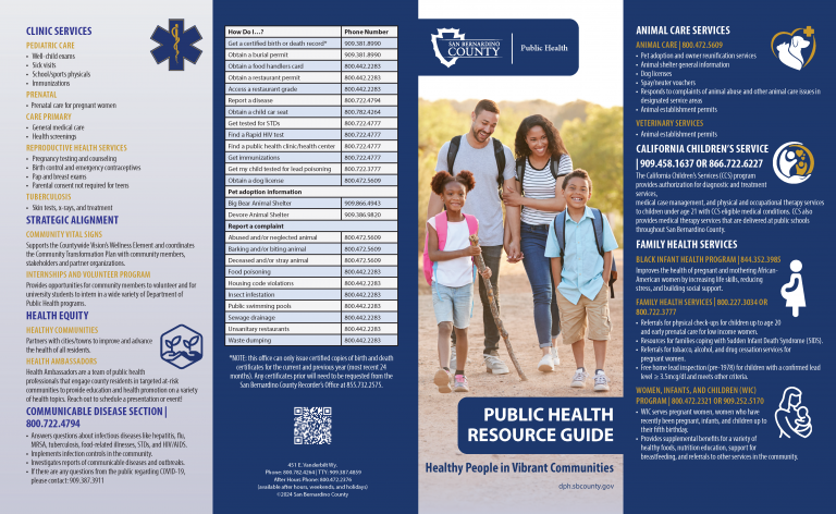 Programs & Services – Department of Public Health