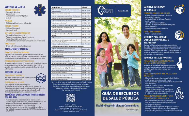 Programs & Services – Department of Public Health